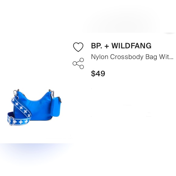 BP. + Wildfang | Bags | Nwt Bo Wildfang Nylon Crossbody Bag W Pouch ...